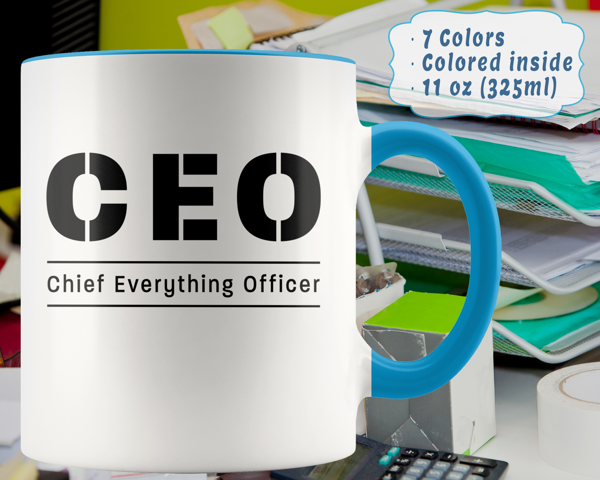 CEO - Chief Everything Officer Mug - Funny Gift for Entrepreneurs ...
