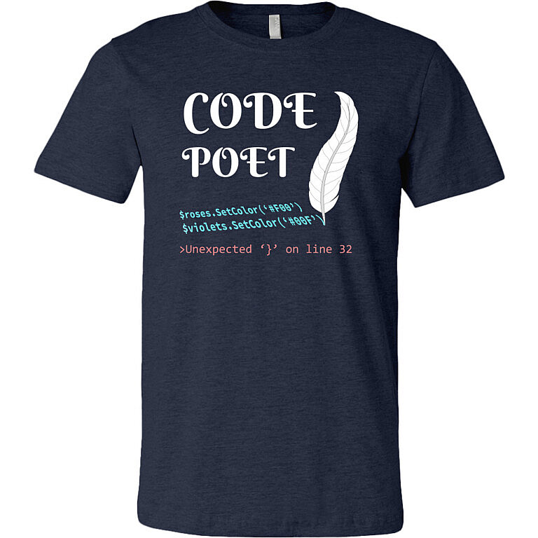 Funny Programmers Gift - Code Poet T-Shirt - Smart Foxes