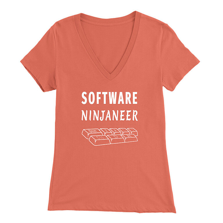 Software Ninjaneer T-Shirt - Funny Programmer/Coder Gift - Smart Foxes