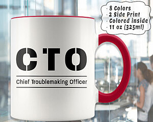 Chief Troublemaking Officer Mug - Funny Gift CTO - Smart Foxes