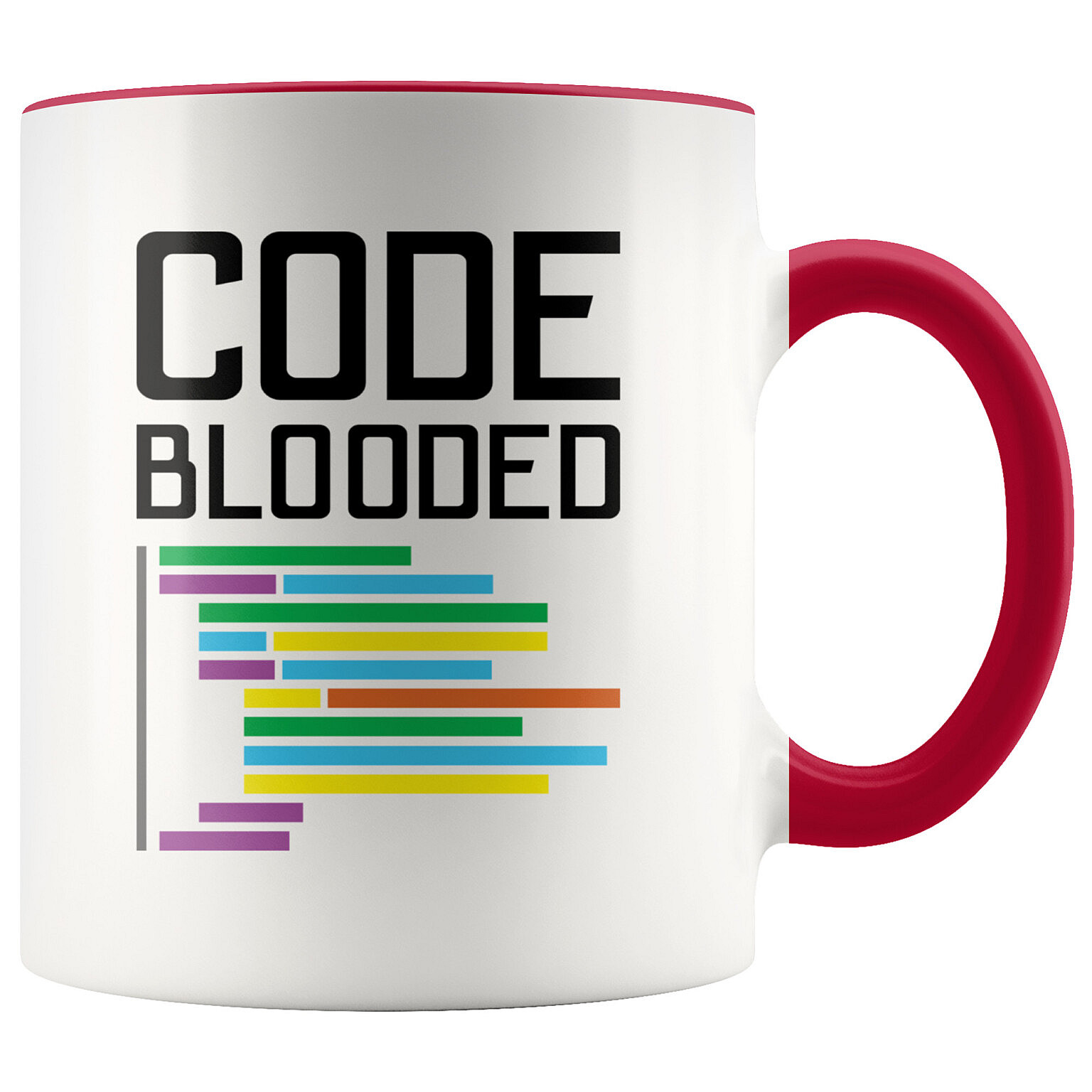 Accent Mug for Programmer - Code Blooded - Smart Foxes