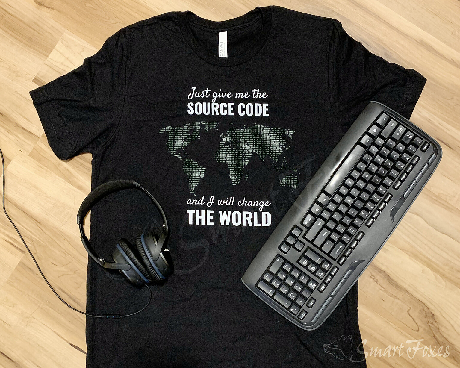 Just Give Me the Source Code T-Shirt - Smart Foxes