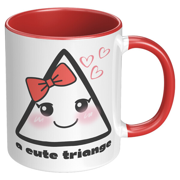 A Cute Triangle Mug - Smart Foxes